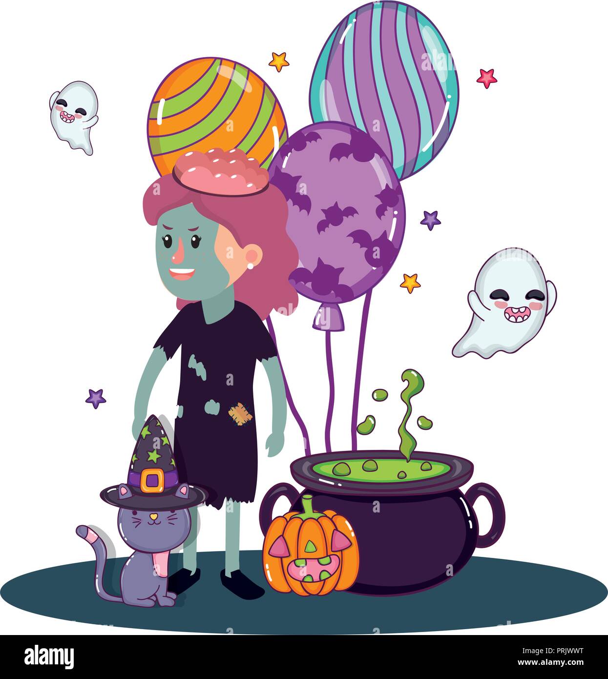 Halloween kids cartoons Stock Vector Image & Art - Alamy