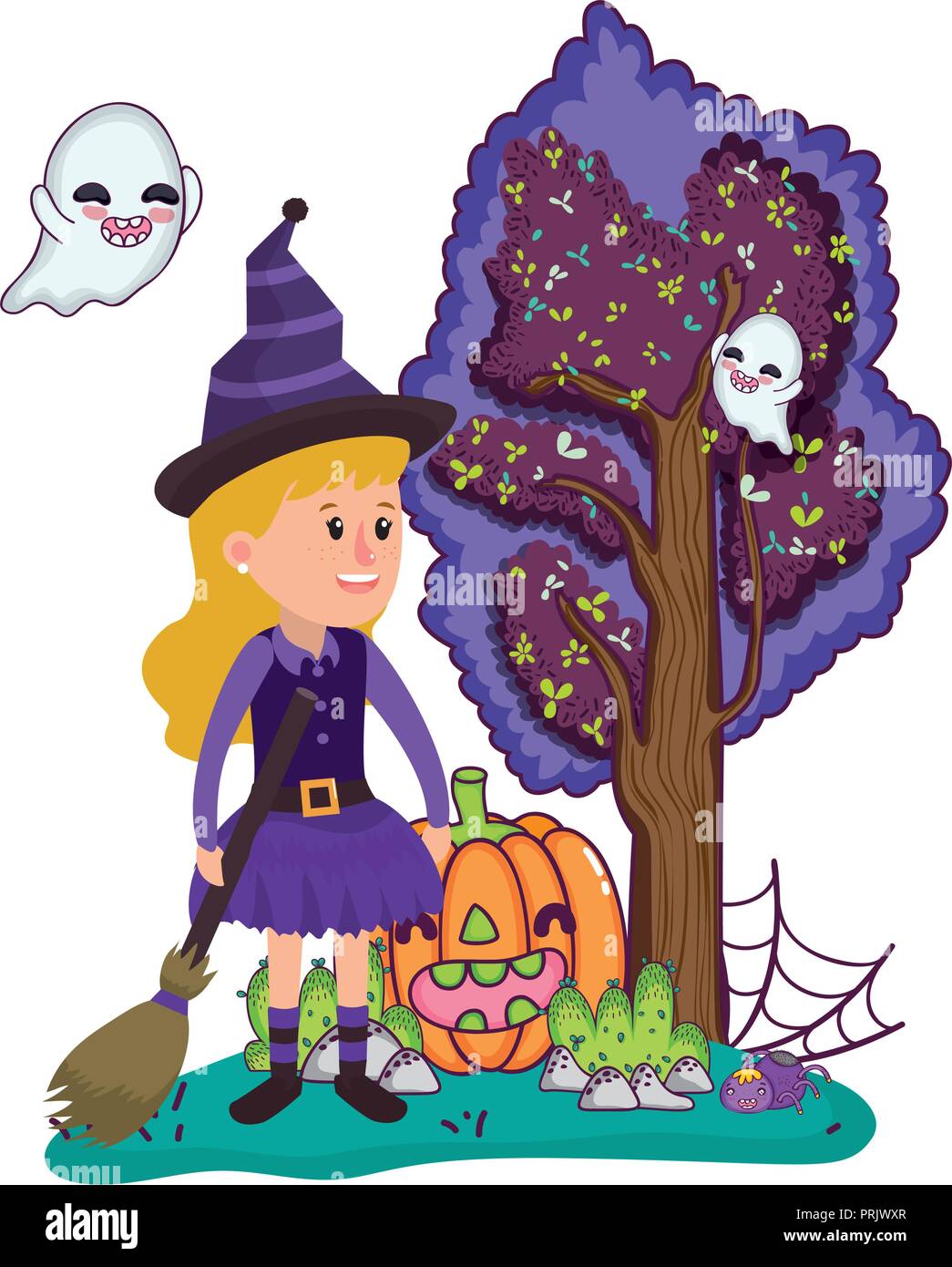 Halloween kids cartoons Stock Vector Image & Art - Alamy