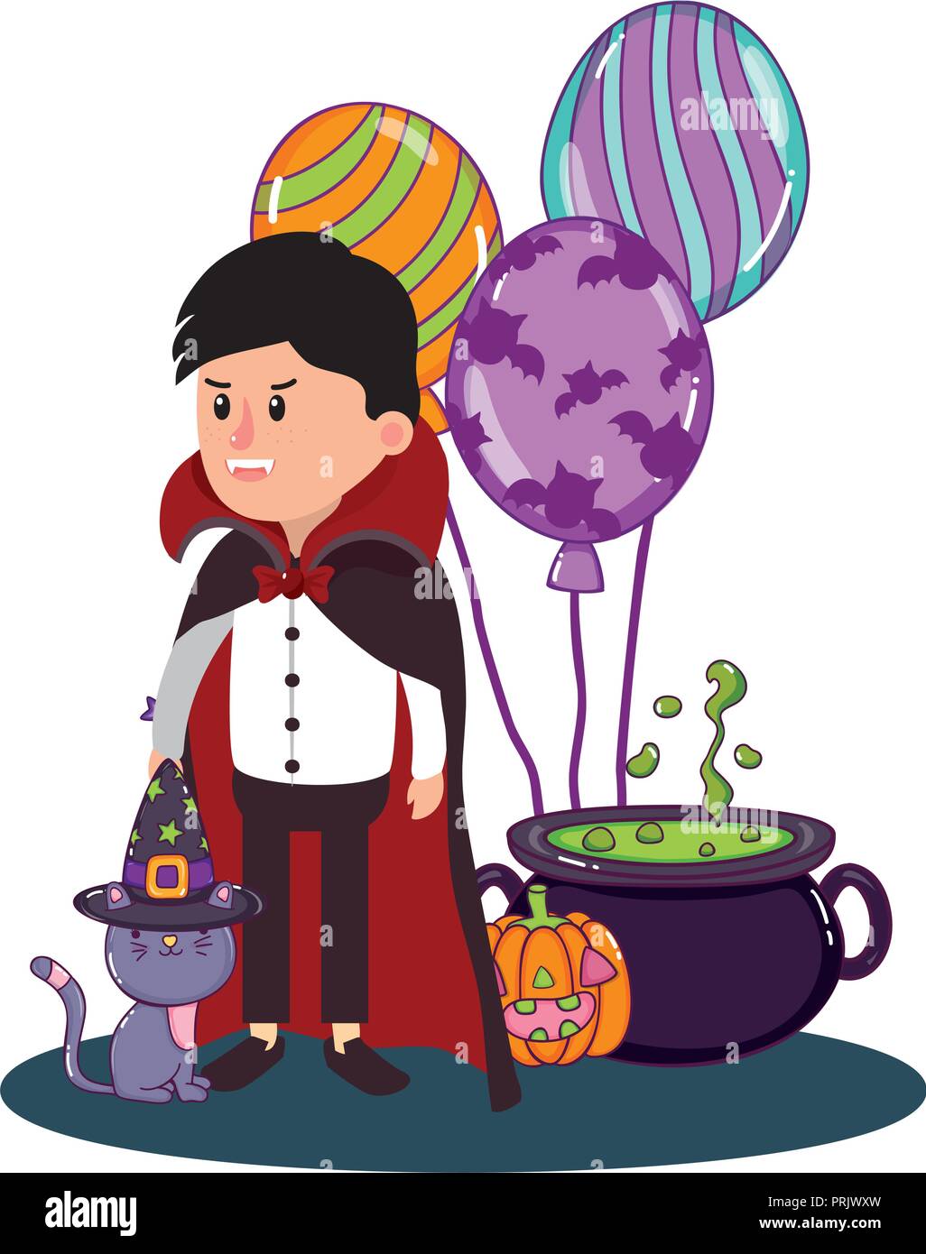 Halloween kids cartoons Stock Vector Image & Art - Alamy