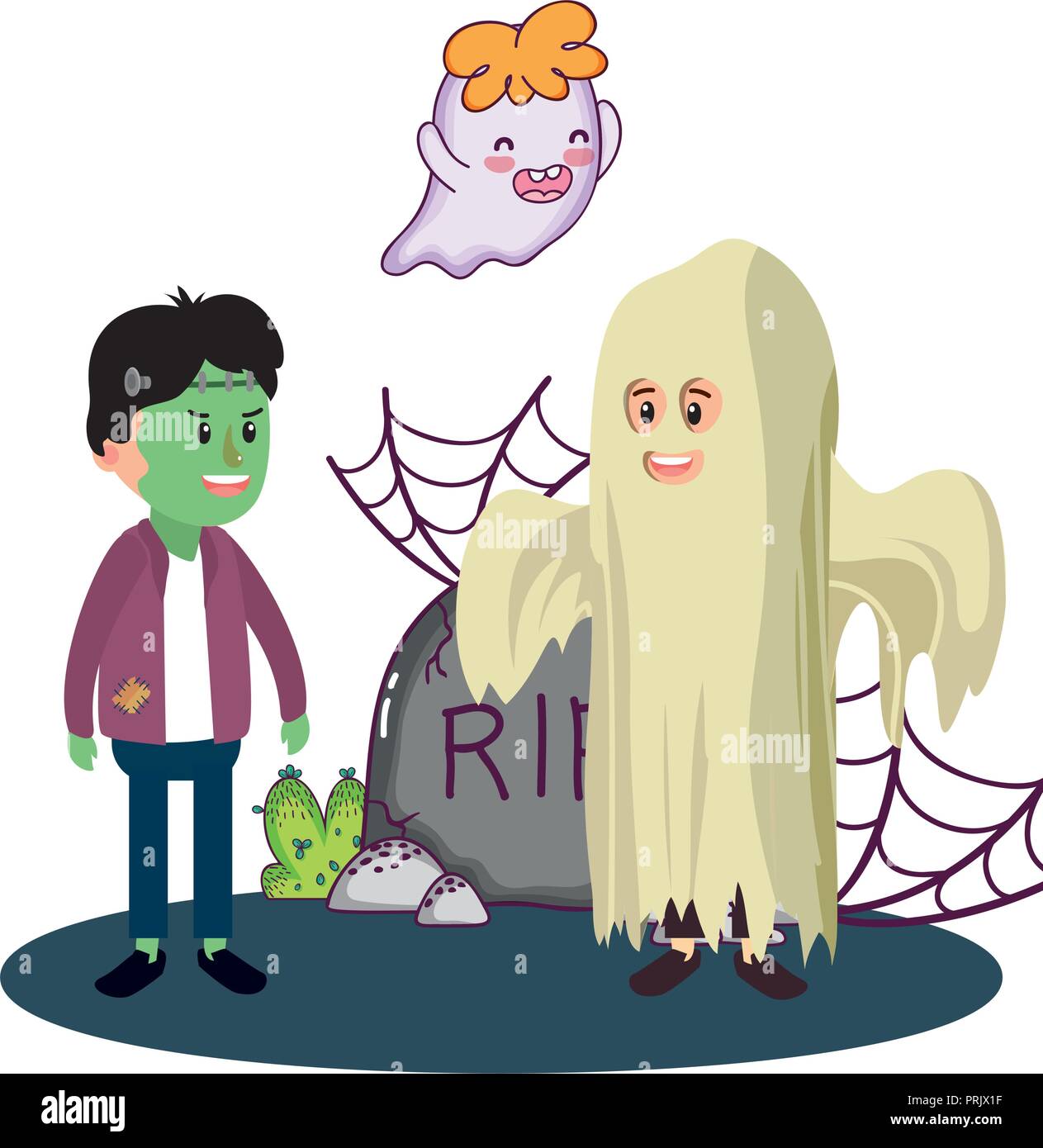 Halloween kids cartoons Stock Vector Image & Art - Alamy