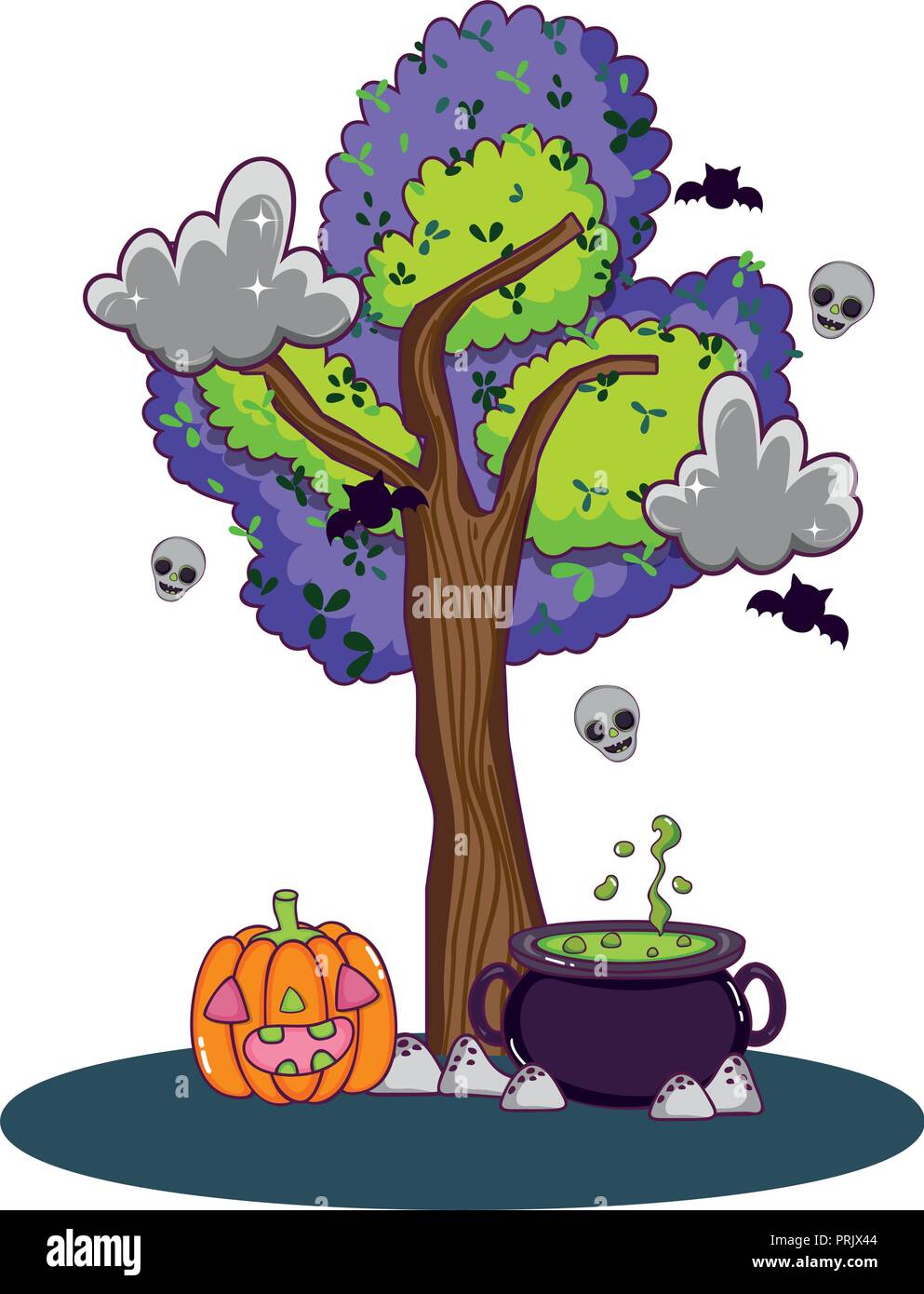 Halloween cute cartoons Stock Vector Image & Art - Alamy
