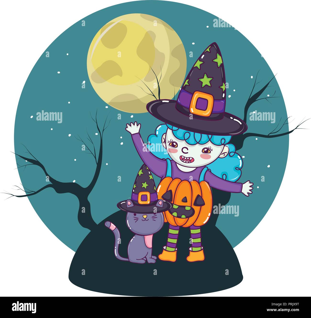 Halloween kids cartoons Stock Vector Image & Art - Alamy