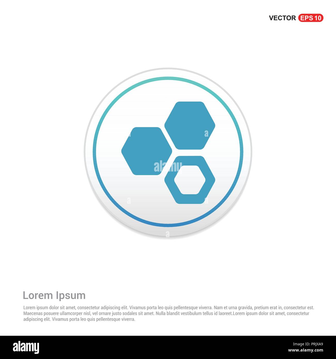 connection of cells molecule icon - white circle button Stock Vector ...