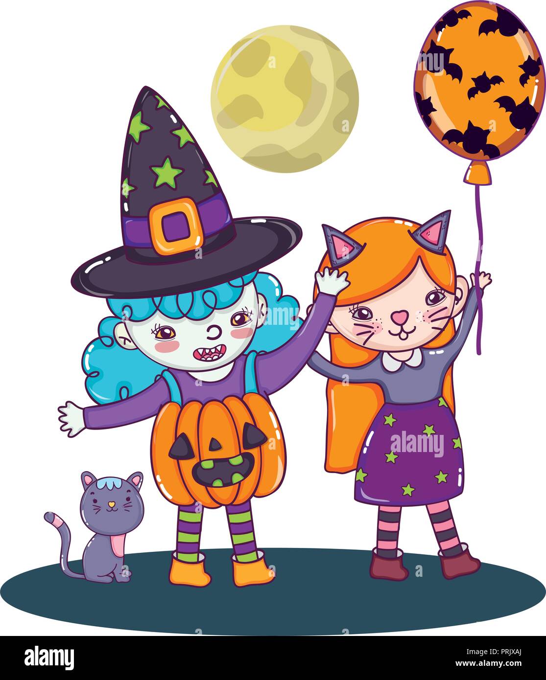Halloween kids cartoons Stock Vector Image & Art - Alamy