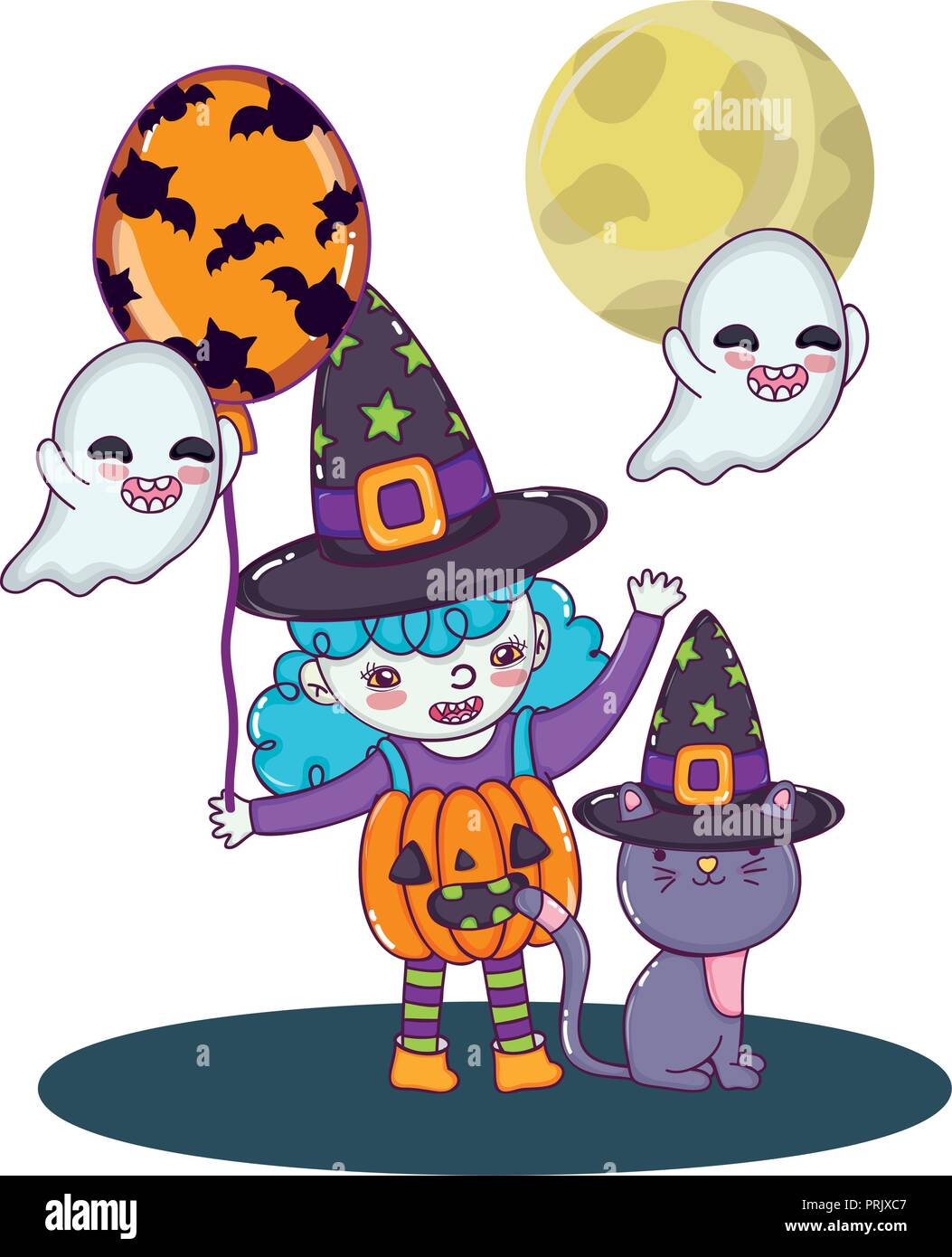 Halloween kids cartoons Stock Vector Image & Art - Alamy