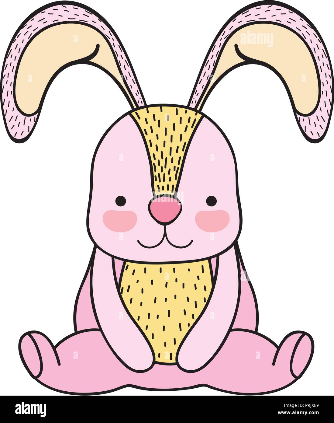 Rabbit wild animal cartoon Stock Vector Image & Art - Alamy