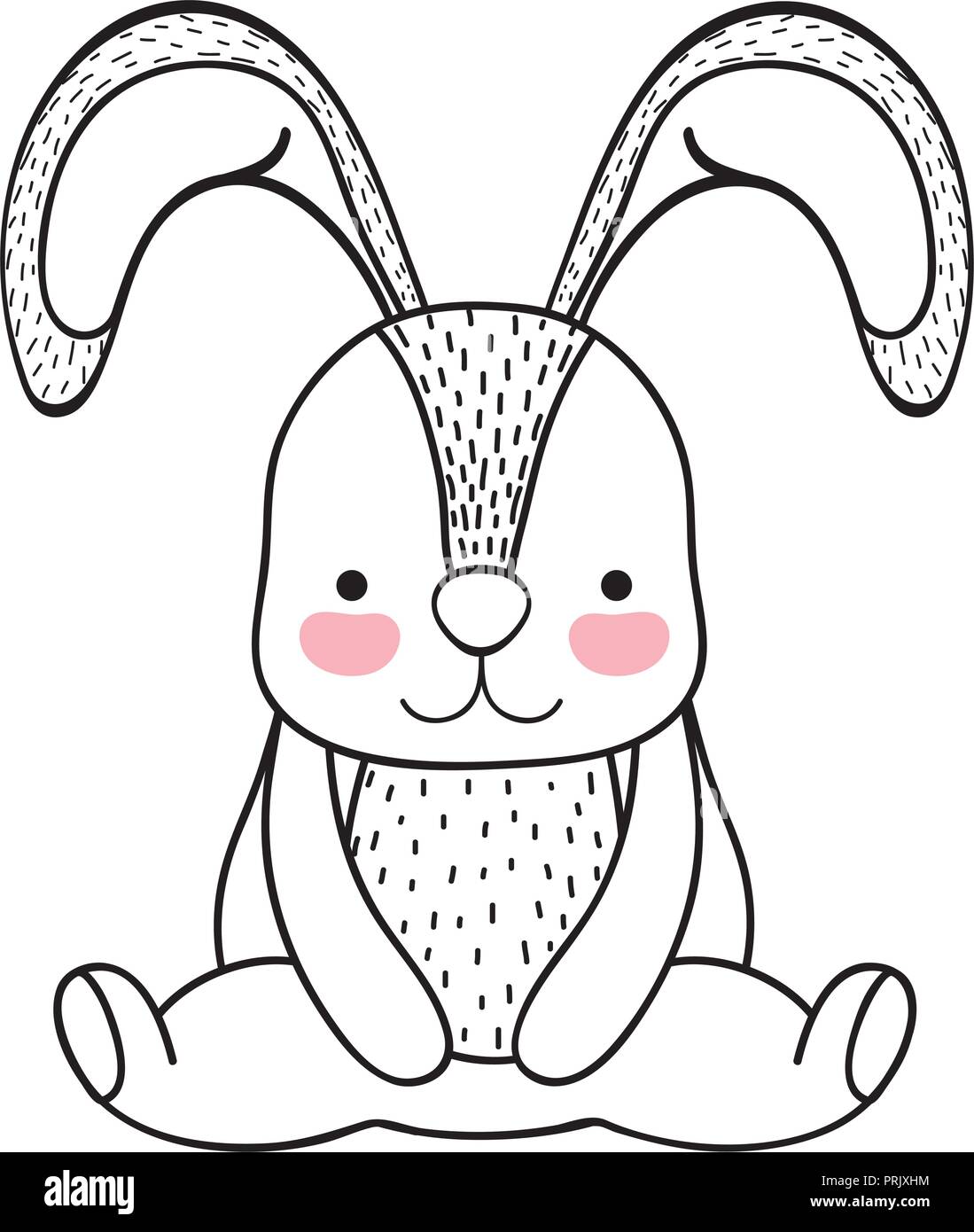 Rabbit wild animal cartoon Stock Vector Image & Art - Alamy