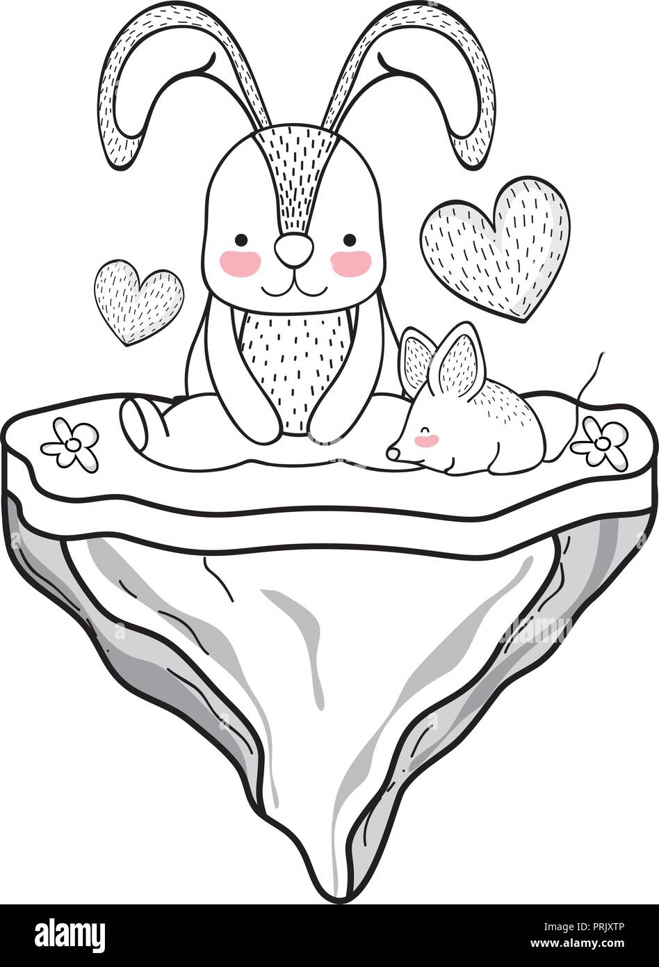 Rabbit wild animal cartoon Stock Vector Image & Art - Alamy