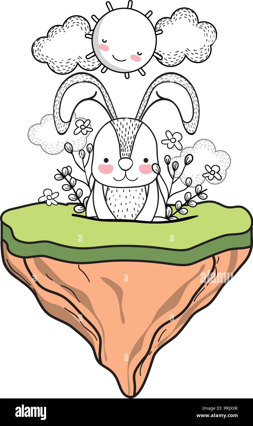 Rabbit wild animal cartoon Stock Vector Image & Art - Alamy