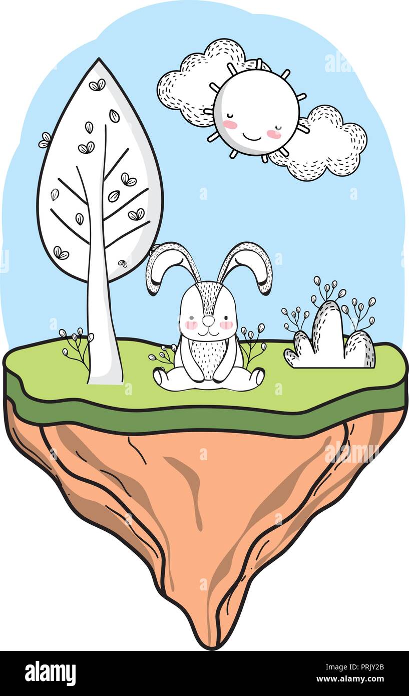 Rabbit wild animal cartoon Stock Vector Image & Art - Alamy
