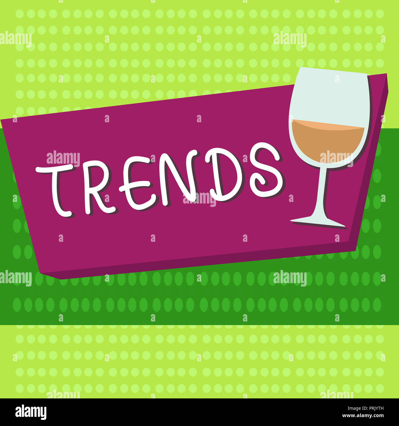 Handwriting text Trends. Concept meaning general direction in which ...