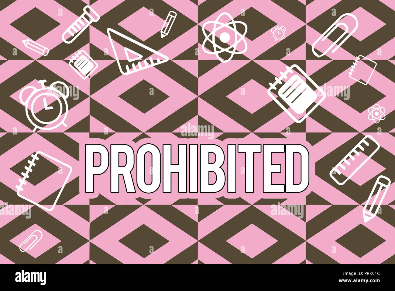 Text sign showing Prohibited. Conceptual photo Something that has been ...