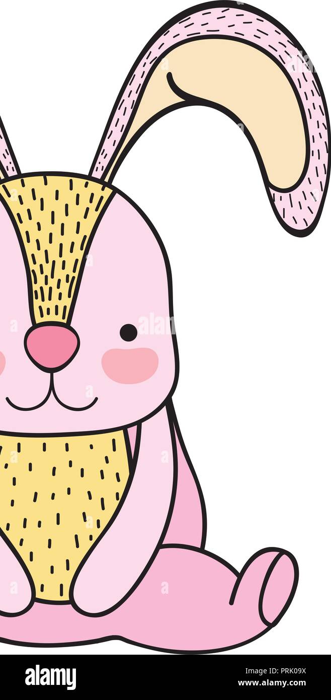 Rabbit wild animal cartoon Stock Vector Image & Art - Alamy