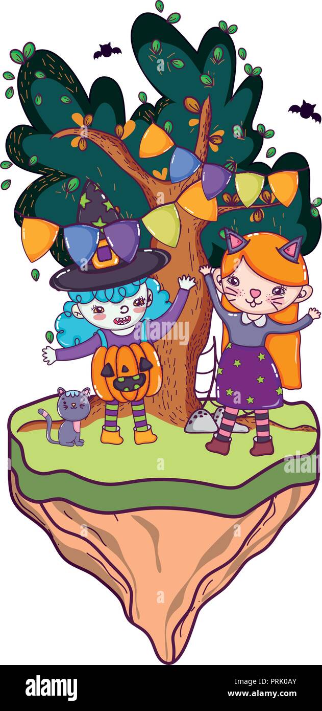 Halloween kids cartoons Stock Vector Image & Art - Alamy