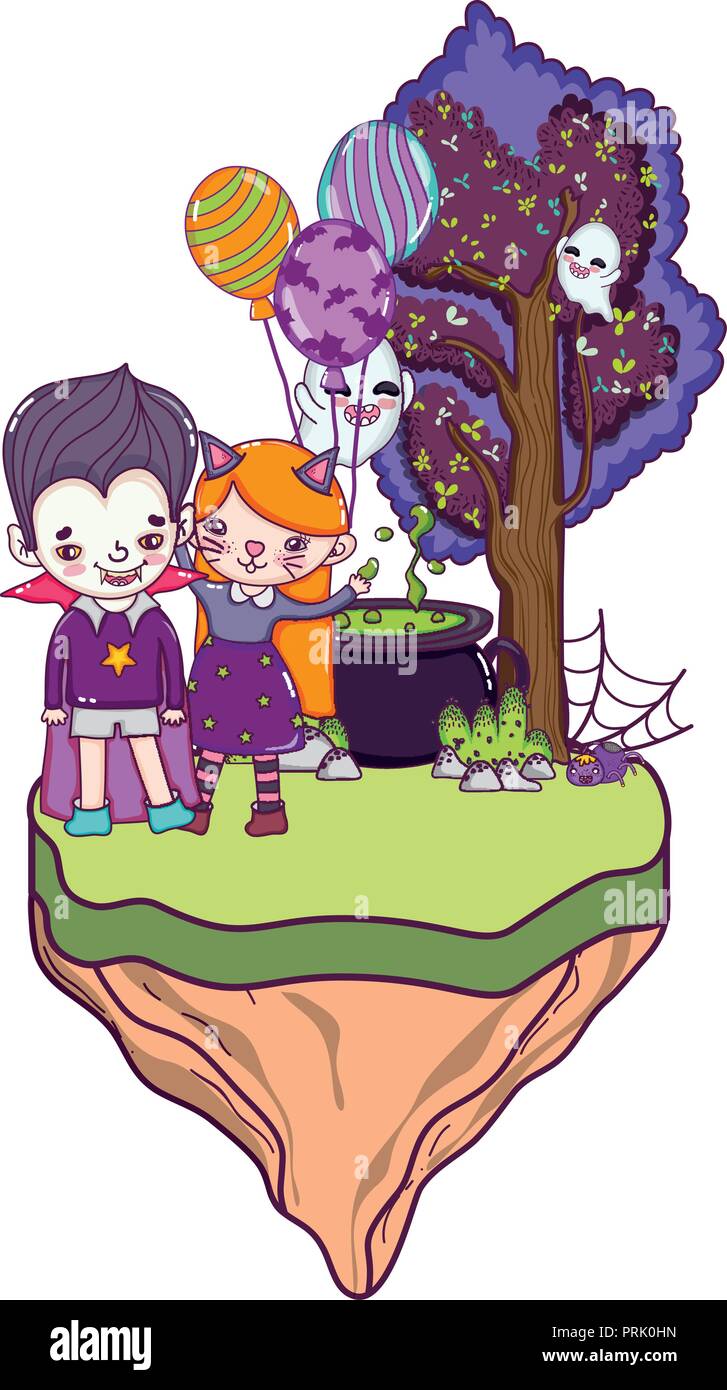 Halloween kids cartoons Stock Vector Image & Art - Alamy