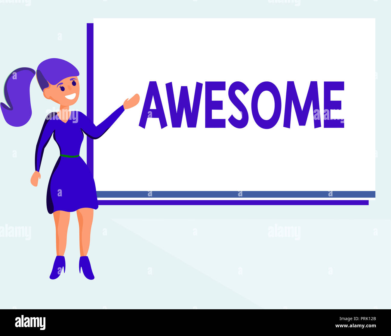 Text sign showing Awesome. Conceptual photo Something spectacular ...