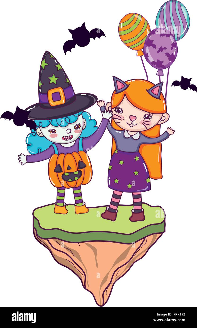 Halloween kids cartoons Stock Vector Image & Art - Alamy