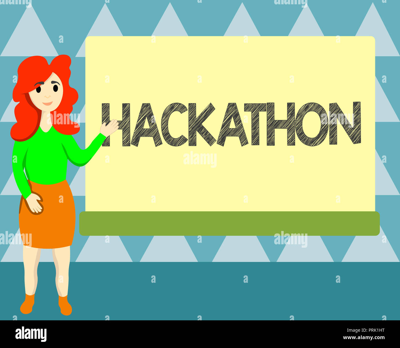 Handwriting text writing Hackathon. Concept meaning event where large ... Handwriting text writing Hackathon. Concept meaning event where large ...