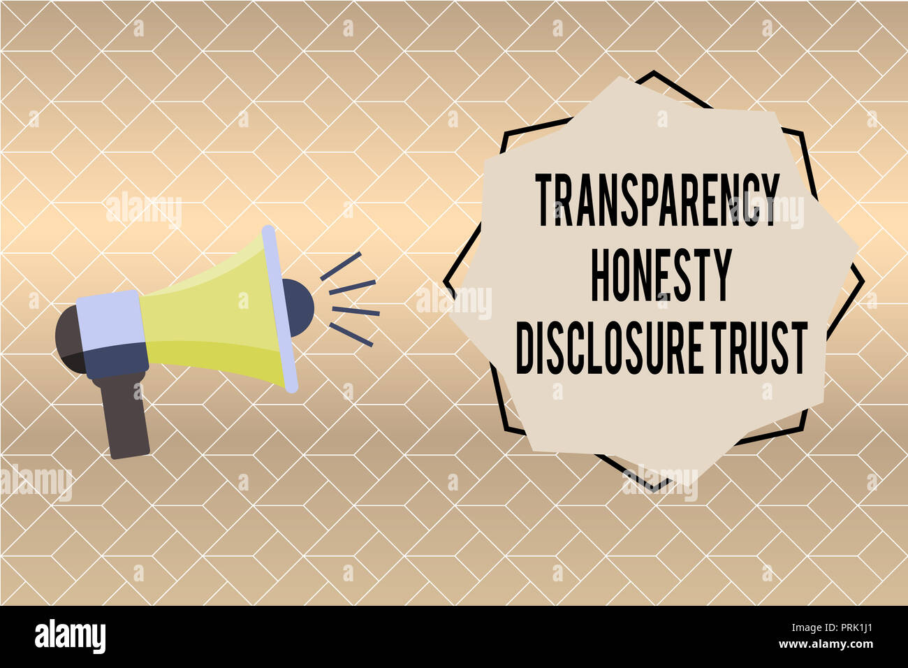 Handwriting text writing Transparency Honesty Disclosure Trust. Concept ...