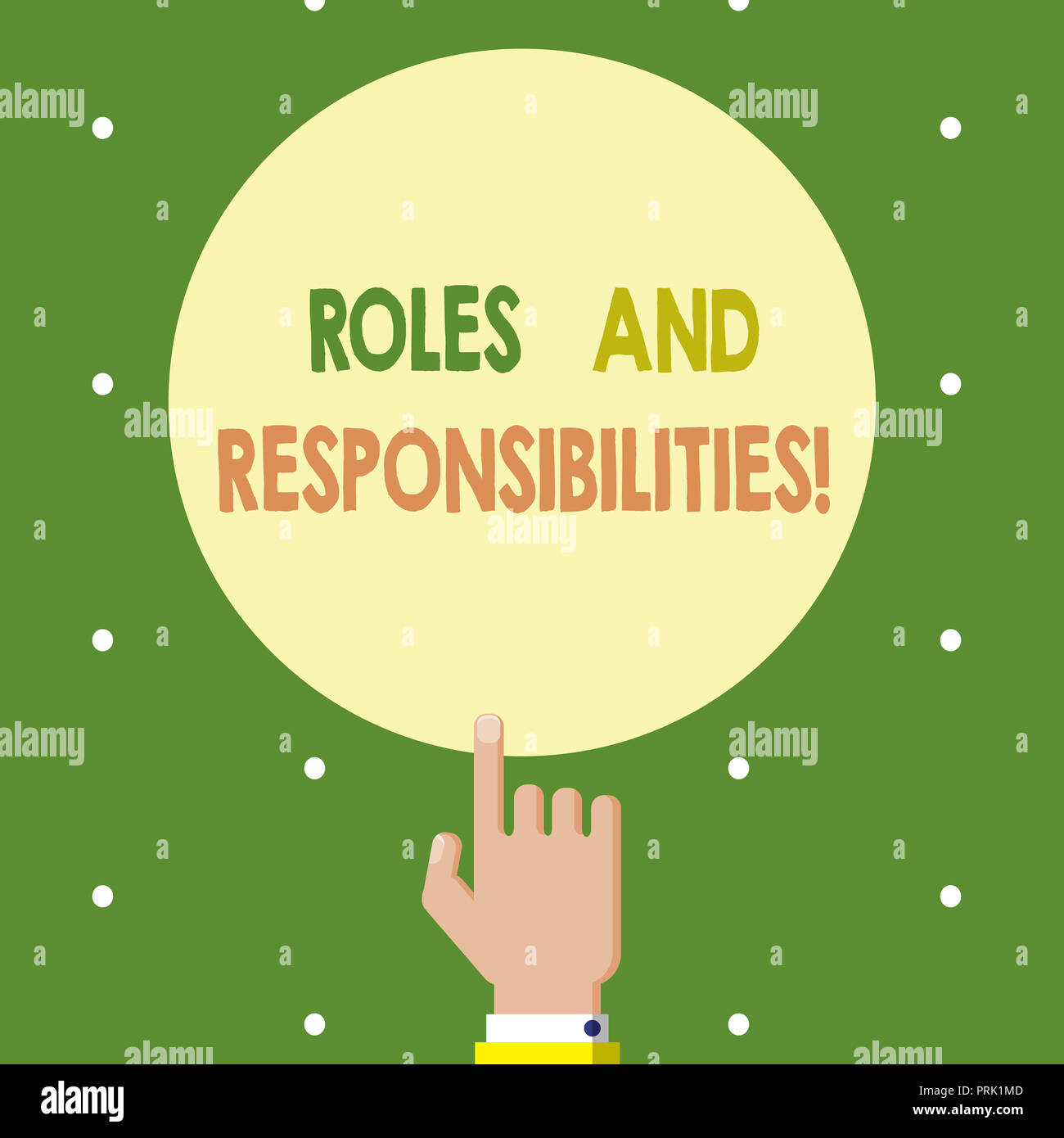Text sign showing Roles And Responsibilities. Conceptual photo Specific ...