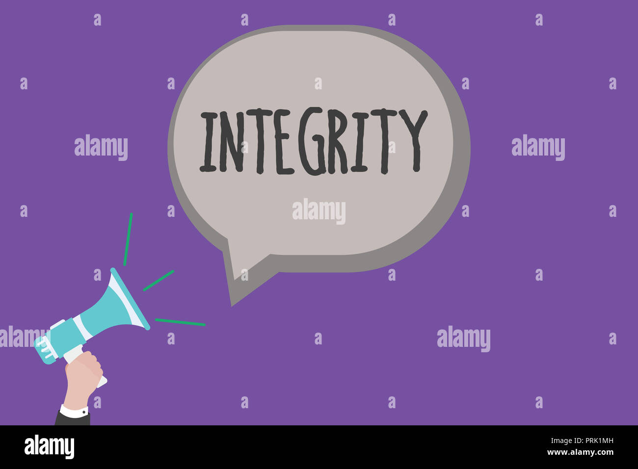 Handwriting text Integrity. Concept meaning quality of being honest and ...