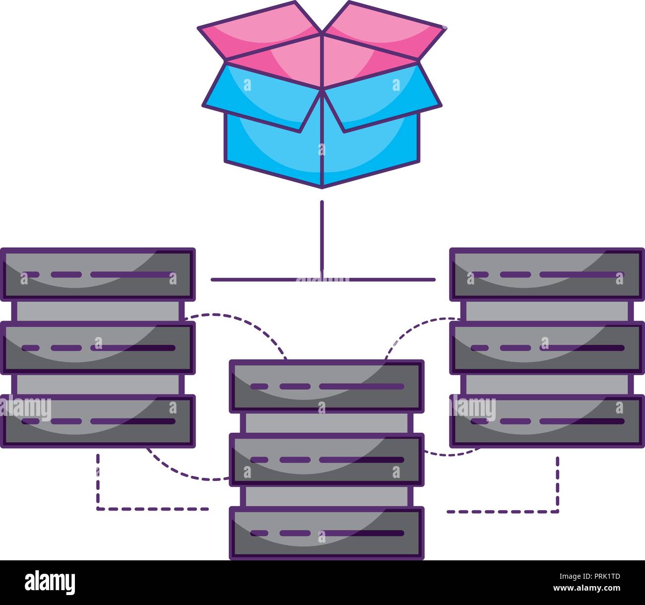 Data transfer box Stock Vector Images - Alamy