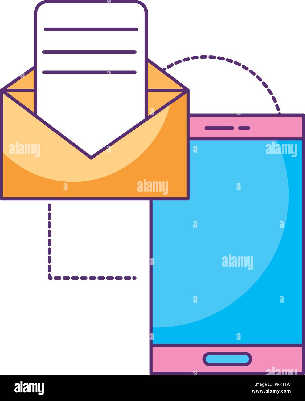 smartphone email message communication data Stock Vector Image & Art ...