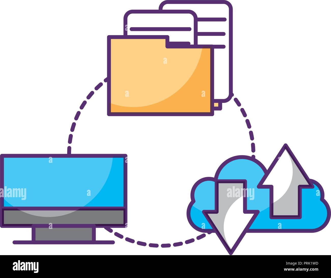 computer folder cloud computing connection data storage Stock Vector Image & Art - Alamy