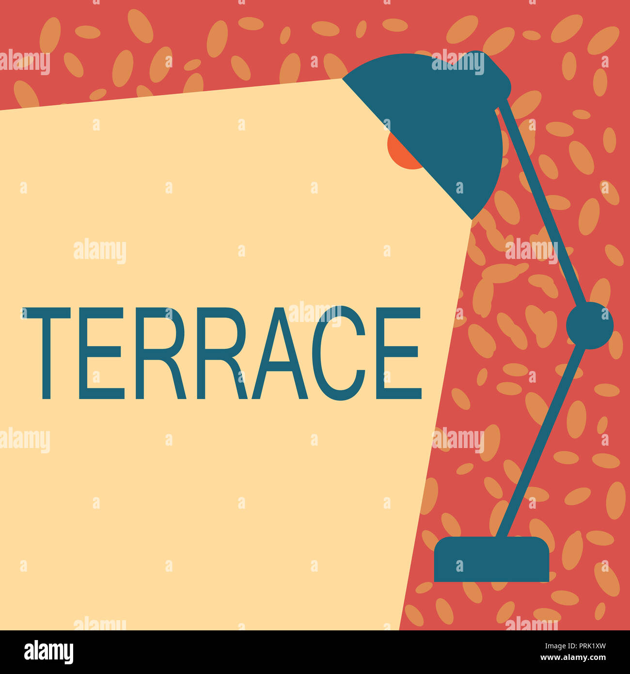 Writing note showing Terrace. Business photo showcasing Level paved ...