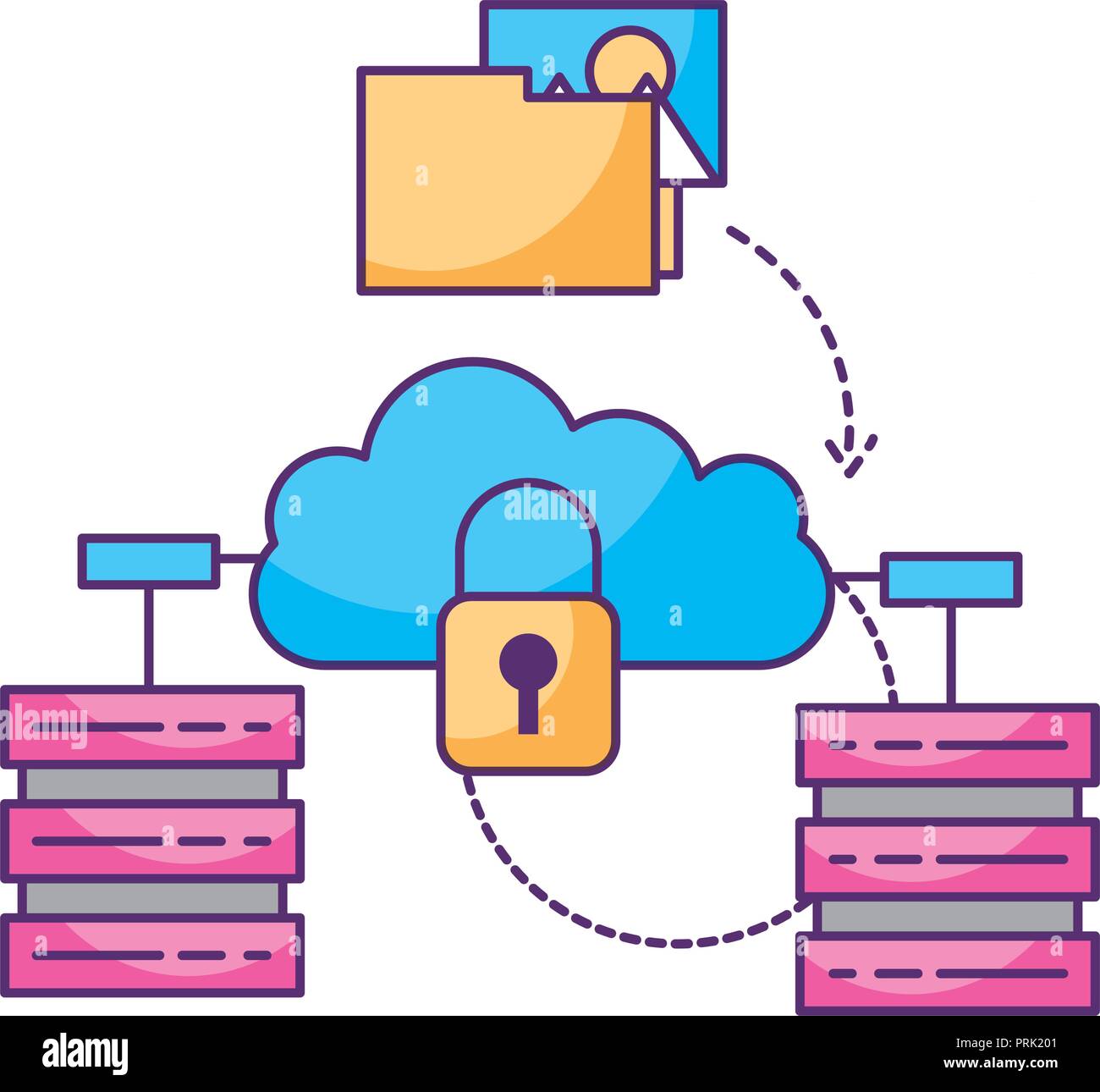Cloud Computing Security Database Server Stock Vector Image And Art Alamy