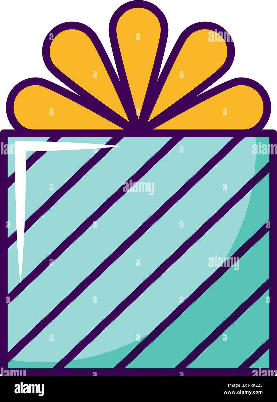 wrapper gift box bow decoration isolated Stock Vector Image & Art - Alamy