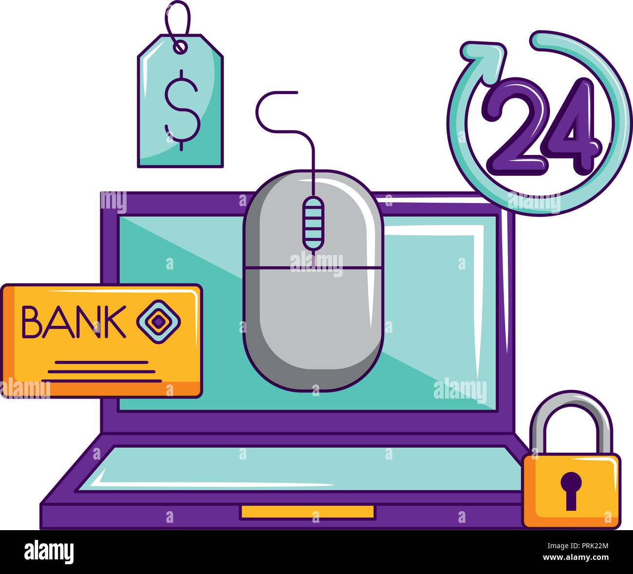 Using laptop mouse Stock Vector Images - Alamy