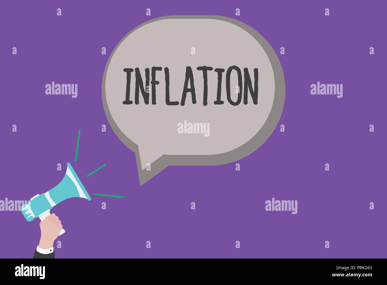 Handwriting text Inflation. Concept meaning general increase prices and ...