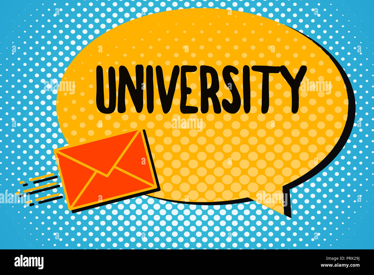 Handwriting text University. Concept meaning Highlevel educational ...