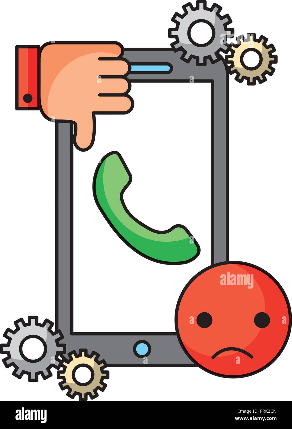 Angry telephone call Stock Vector Images - Alamy