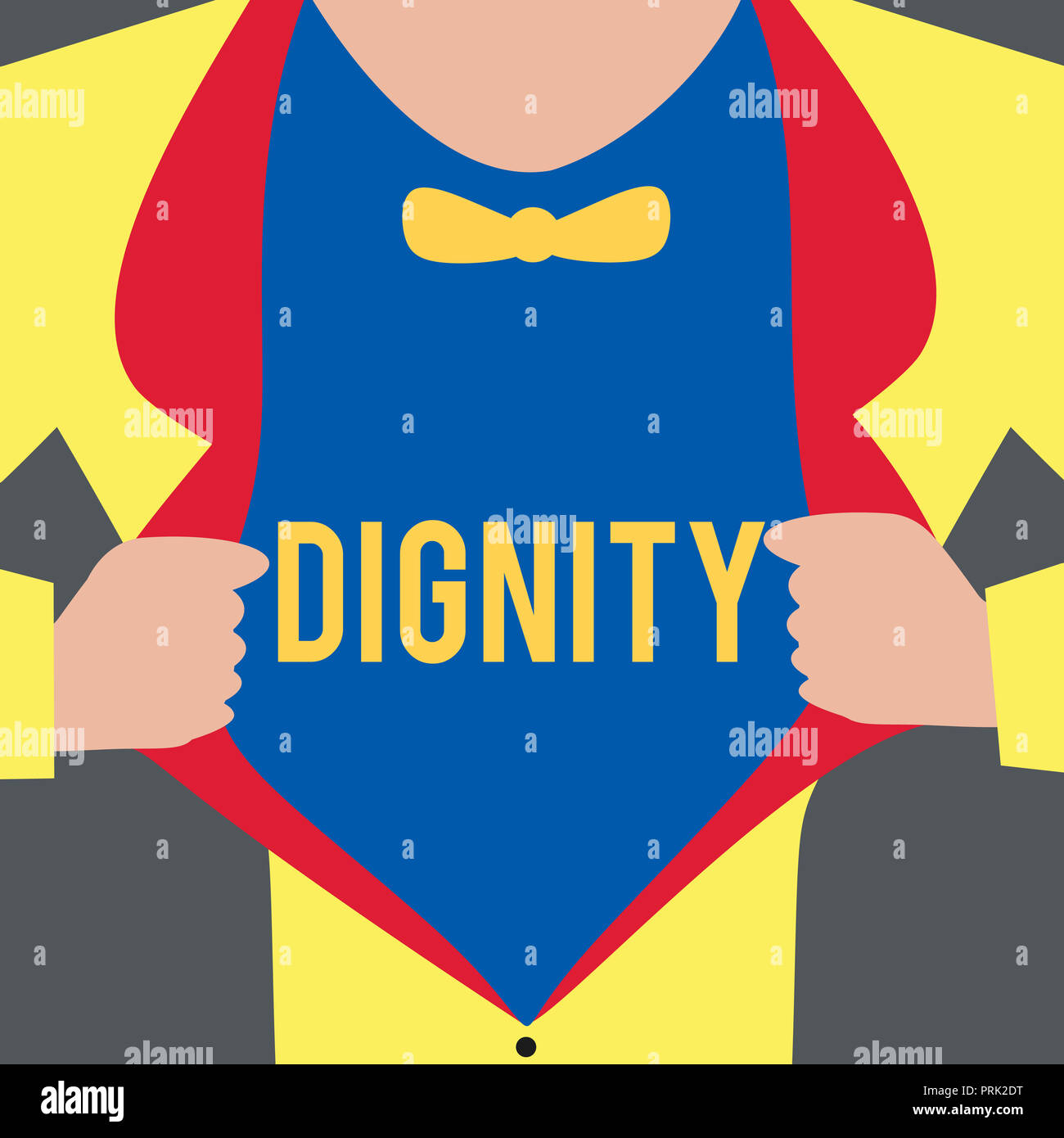 Text sign showing Dignity. Conceptual photo Quality Being worthy of ...