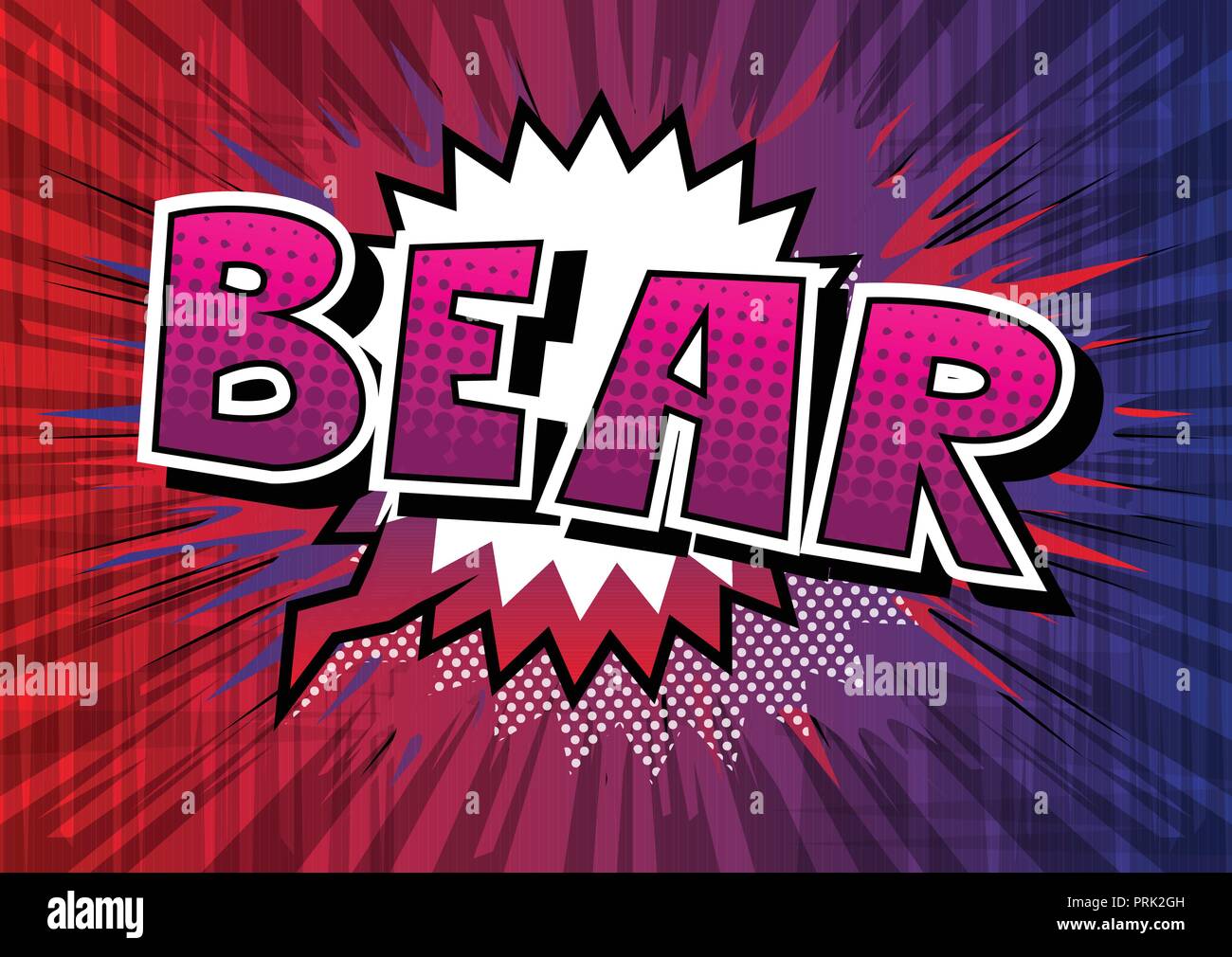 Bear - Vector illustrated comic book style phrase Stock Vector Image ...