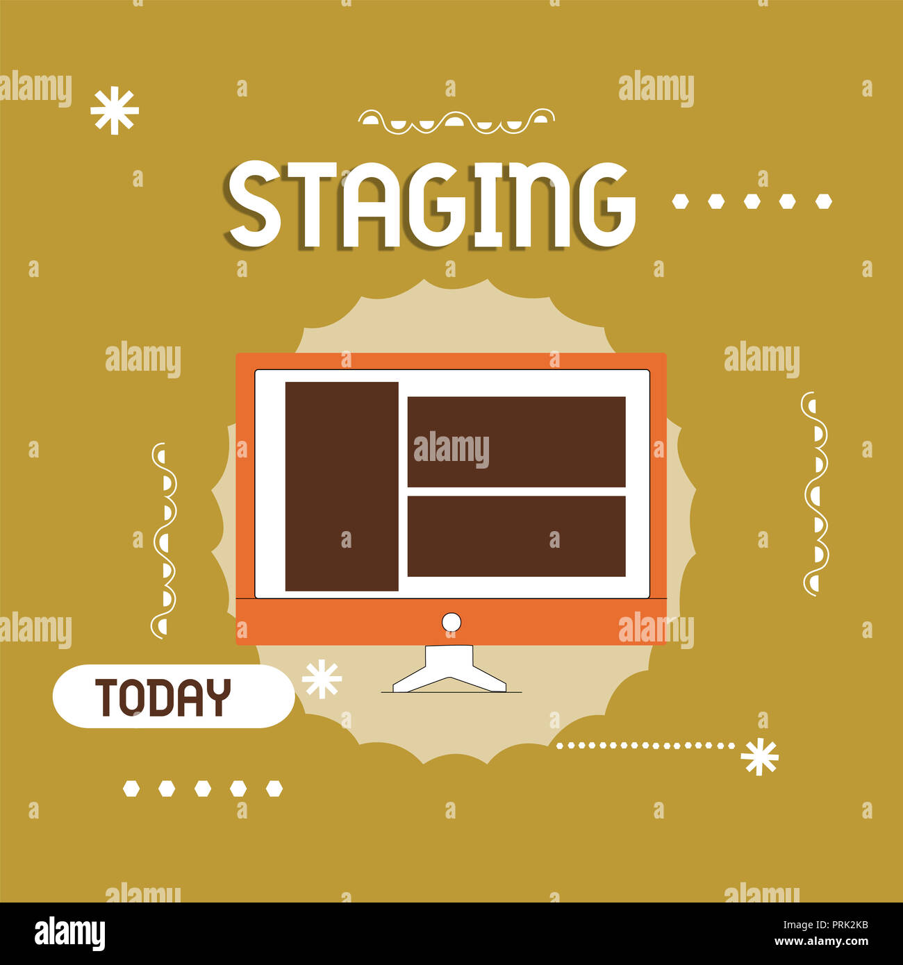 Word writing text Staging. Business concept for Method presenting play ...
