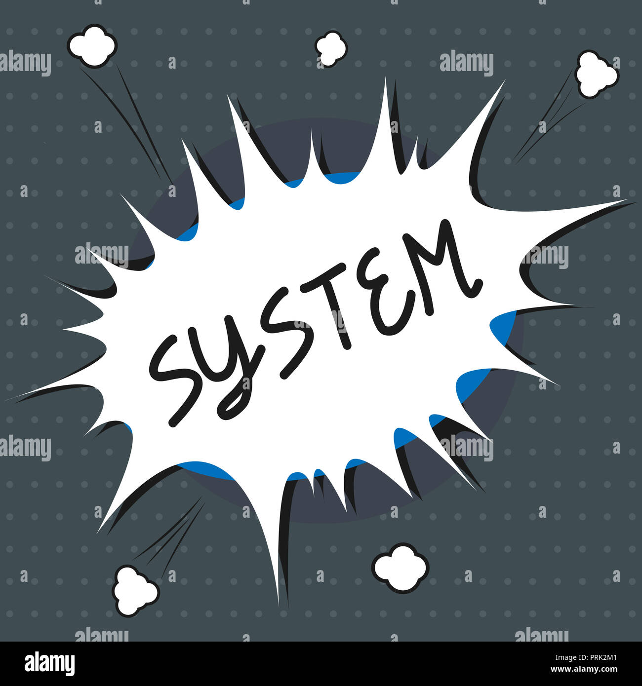 Text sign showing System. Conceptual photo set of things working ...
