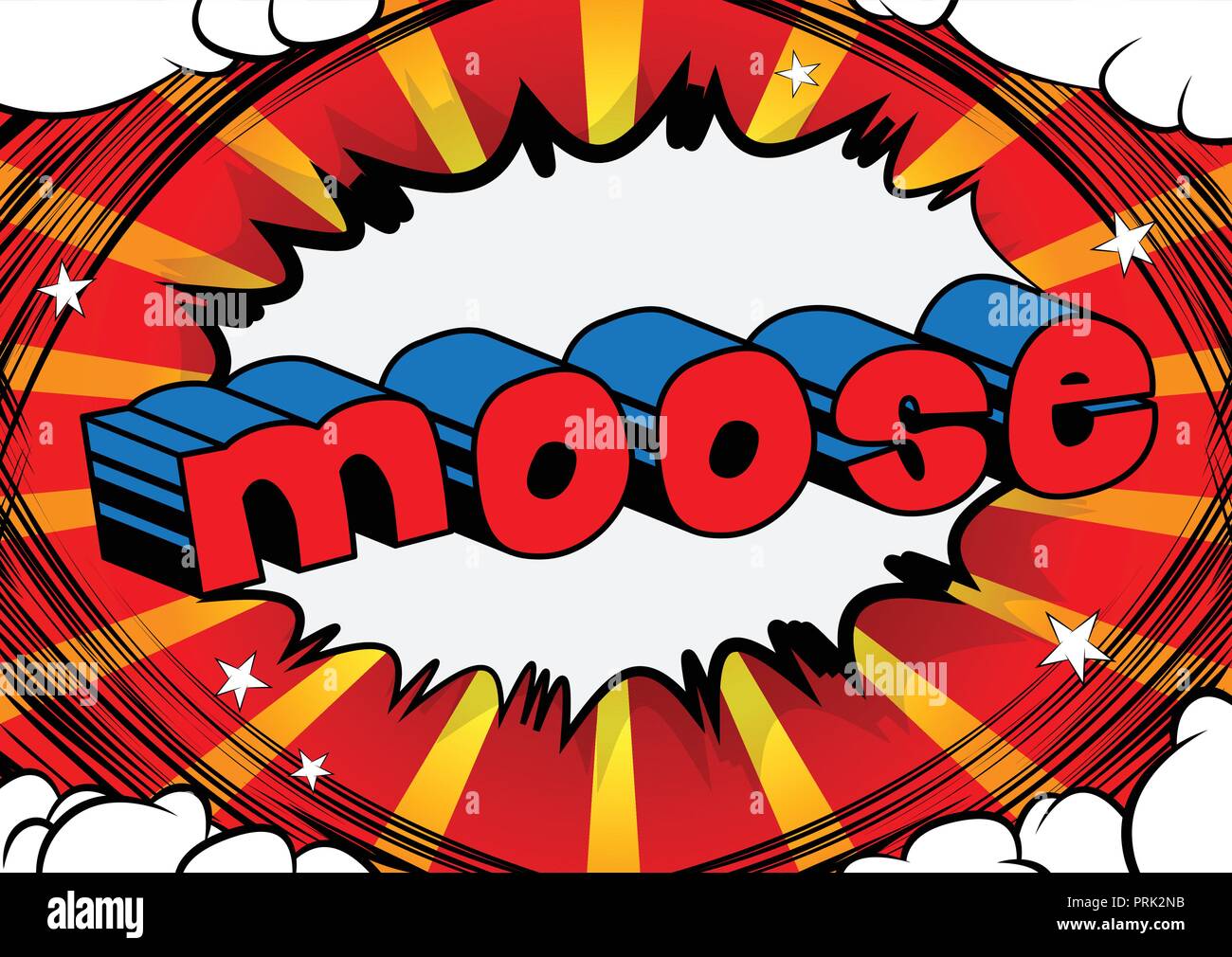 Moose - Vector illustrated comic book style phrase Stock Vector Image ...