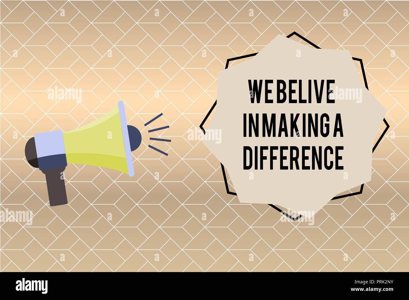 Handwriting text writing We Believe In Making A Difference. Concept ...