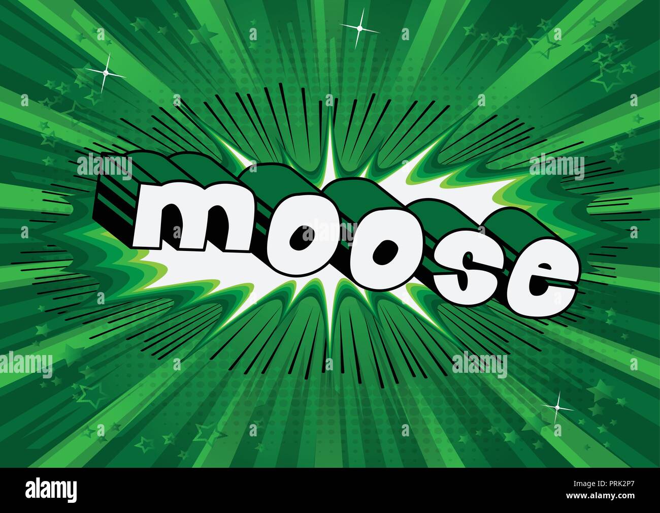 Moose - Vector illustrated comic book style phrase Stock Vector Image ...