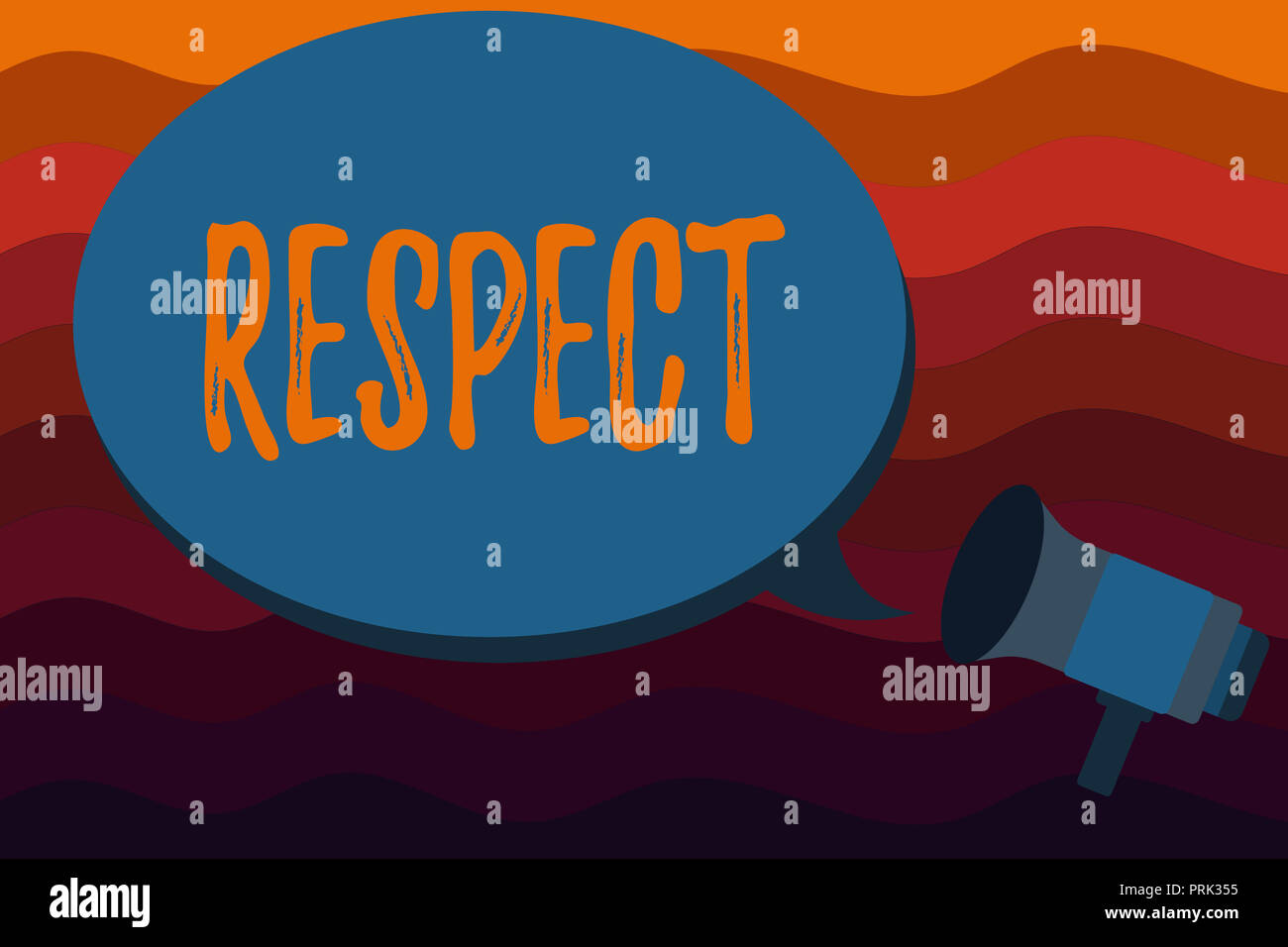 Text sign showing Respect. Conceptual photo Feeling of deep admiration ...
