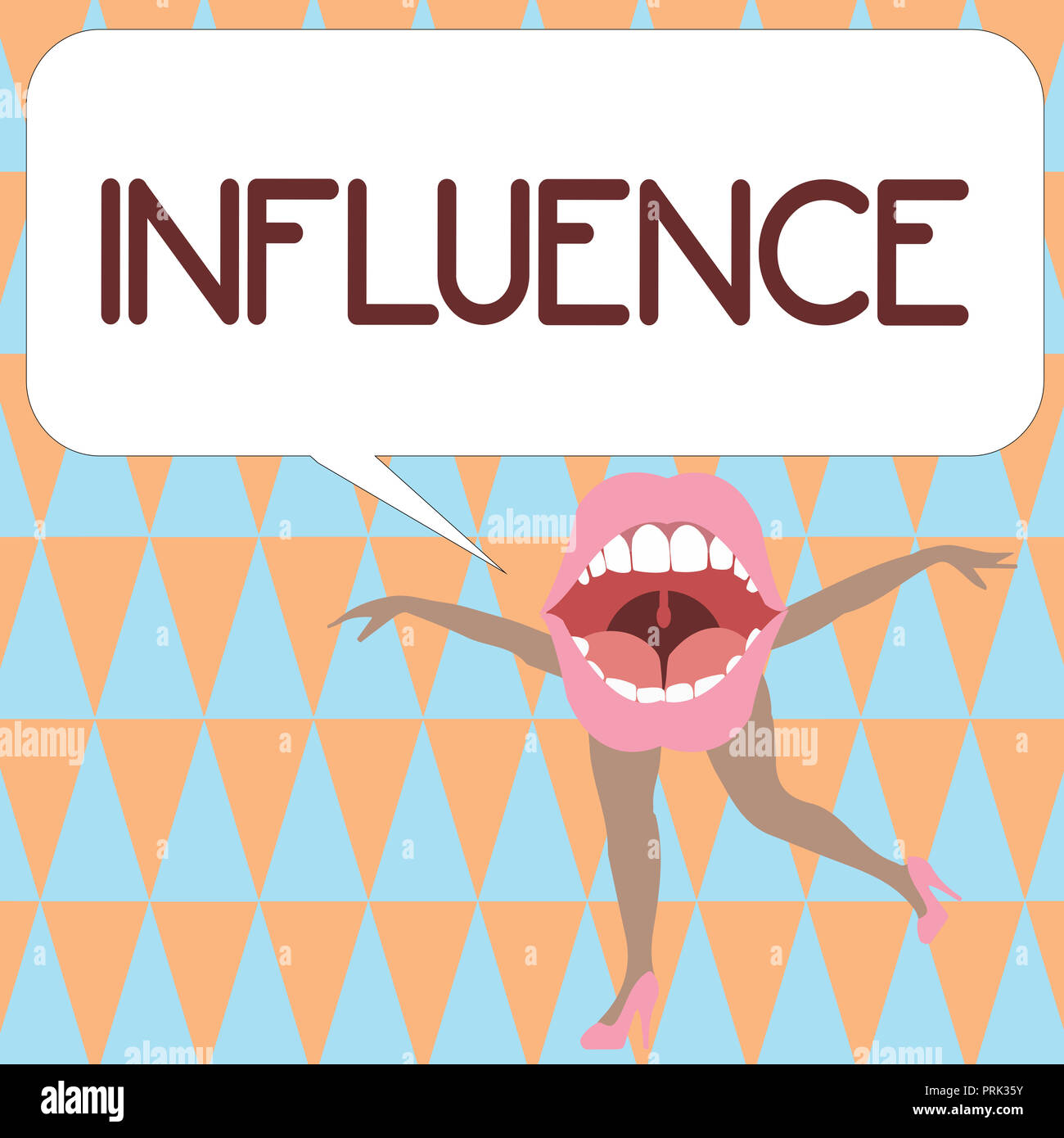 Text sign showing Influence. Conceptual photo capacity to have effect ...