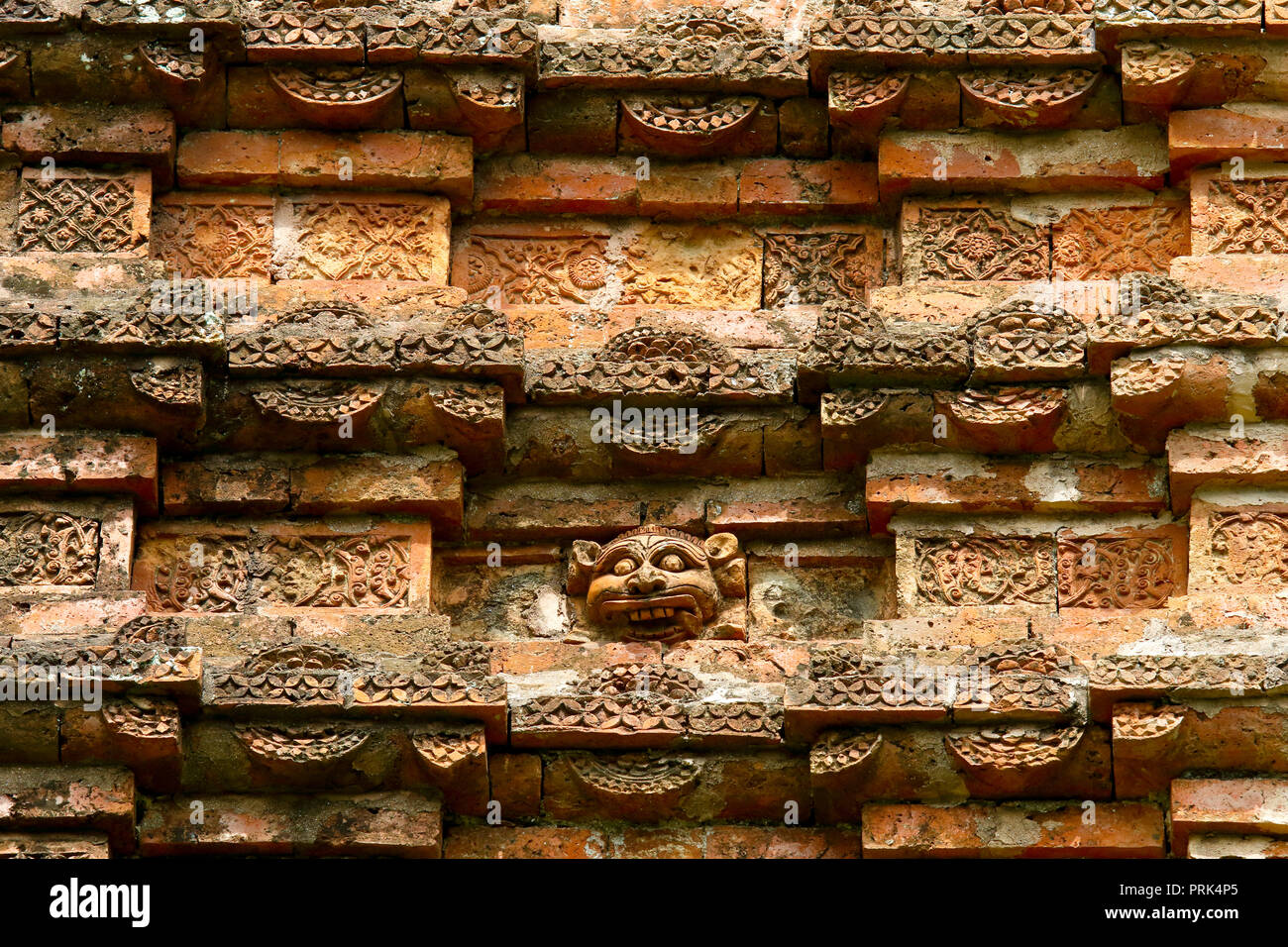 Terracotta plaque on the Mathurapur Deul, a unique and historic ...