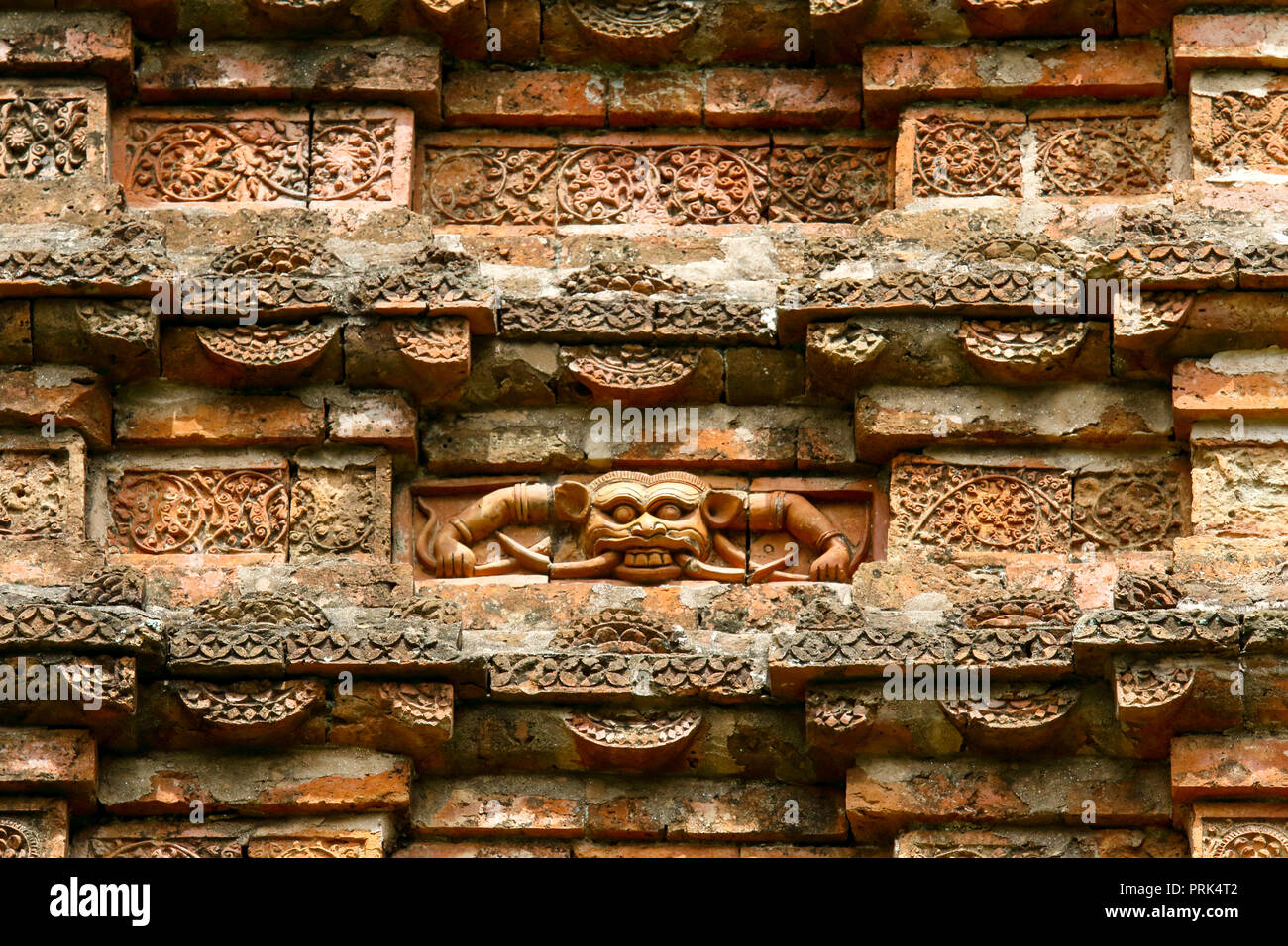 Terracotta plaque on the Mathurapur Deul, a unique and historic ...