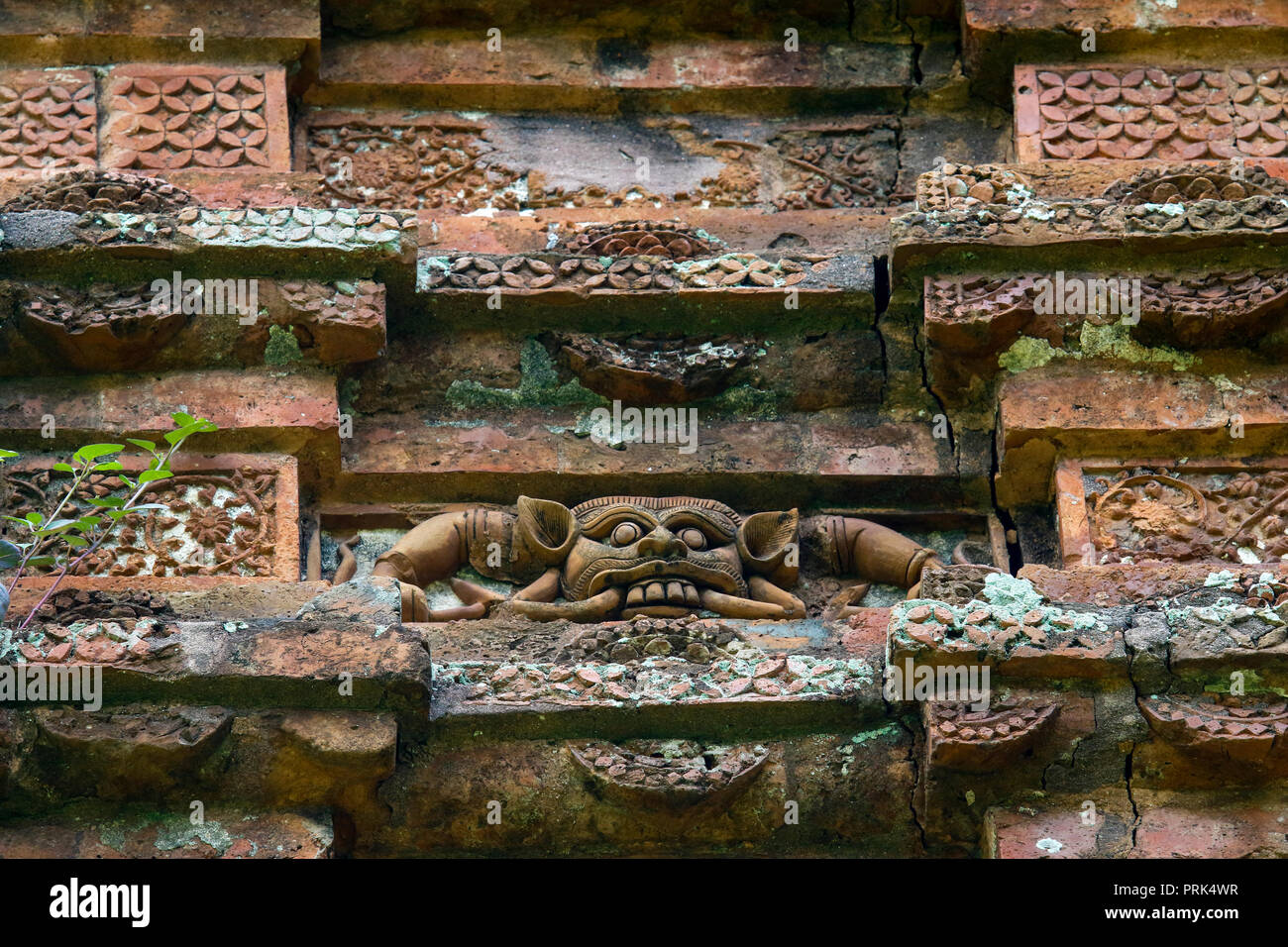 Terracotta plaque on the Mathurapur Deul, a unique and historic ...