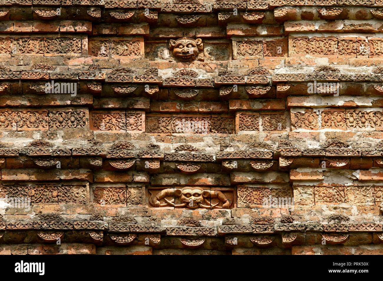 Terracotta plaque on the Mathurapur Deul, a unique and historic ...