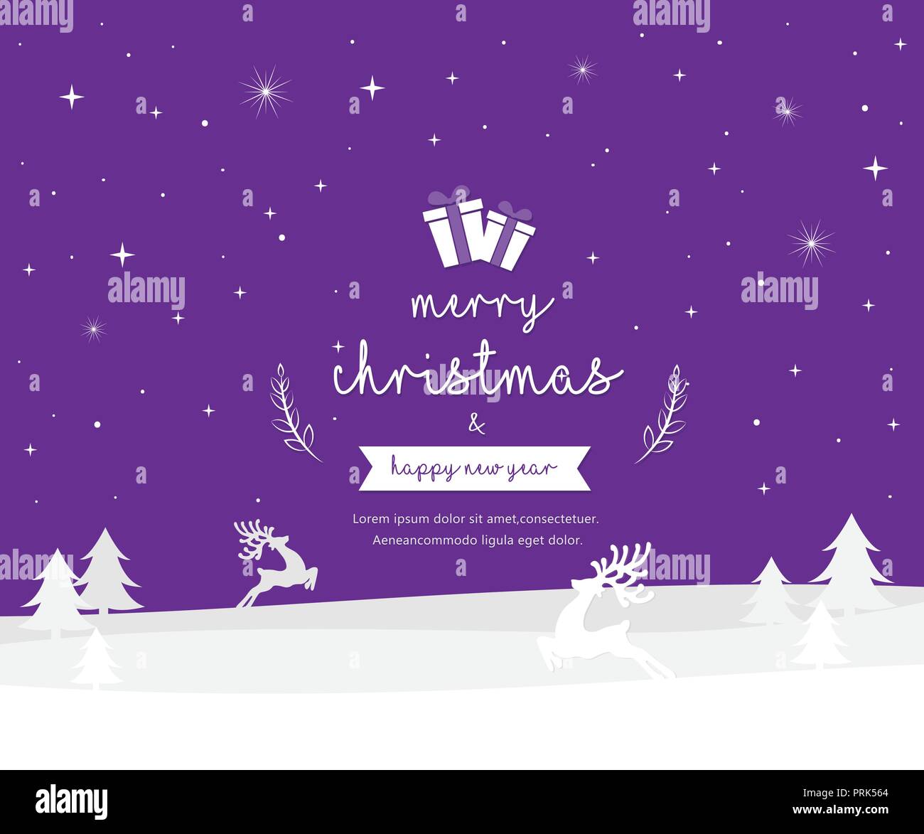 Merry Christmas banner design vector illustration Stock Vector Image ...