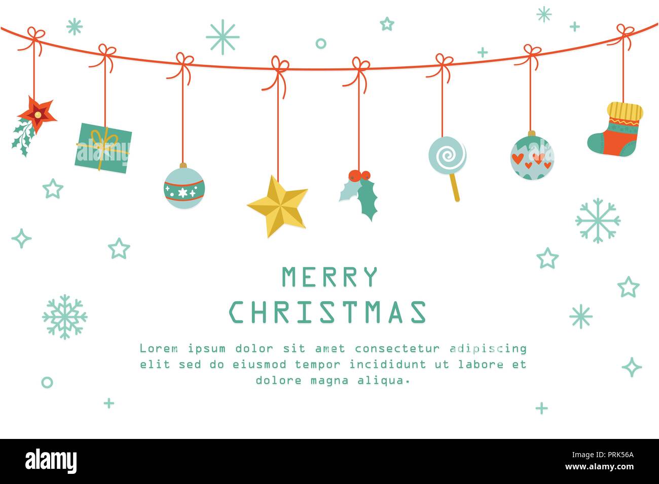 Merry Christmas banner design vector illustration Stock Vector Image ...